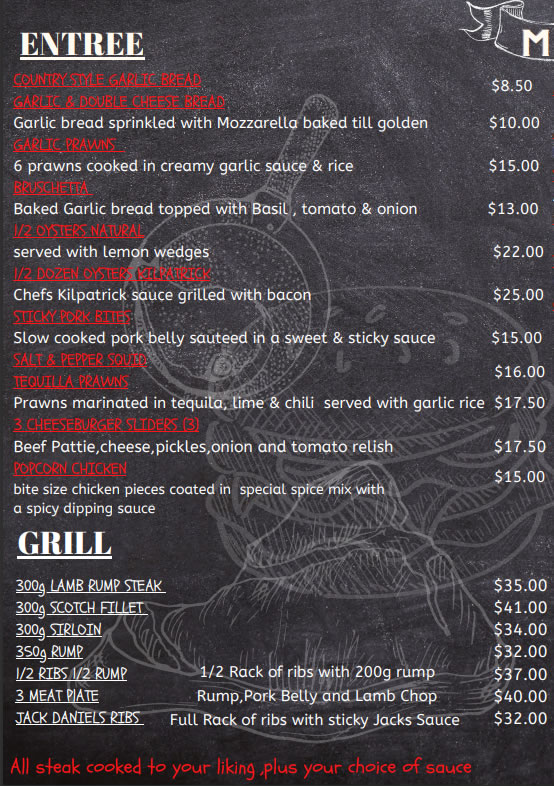 The Albion Hotel Boulder menu, prices and opening hours - Hungry in Kal